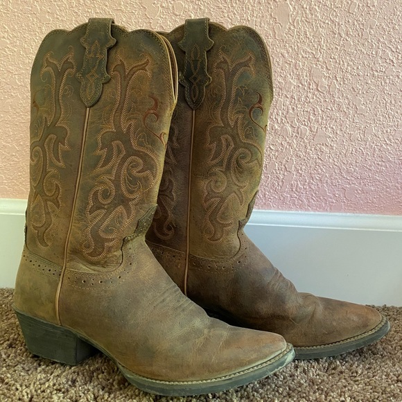 Justin Boots | Shoes | Justin Leather Mckayla Boots Size 85 | Poshmark